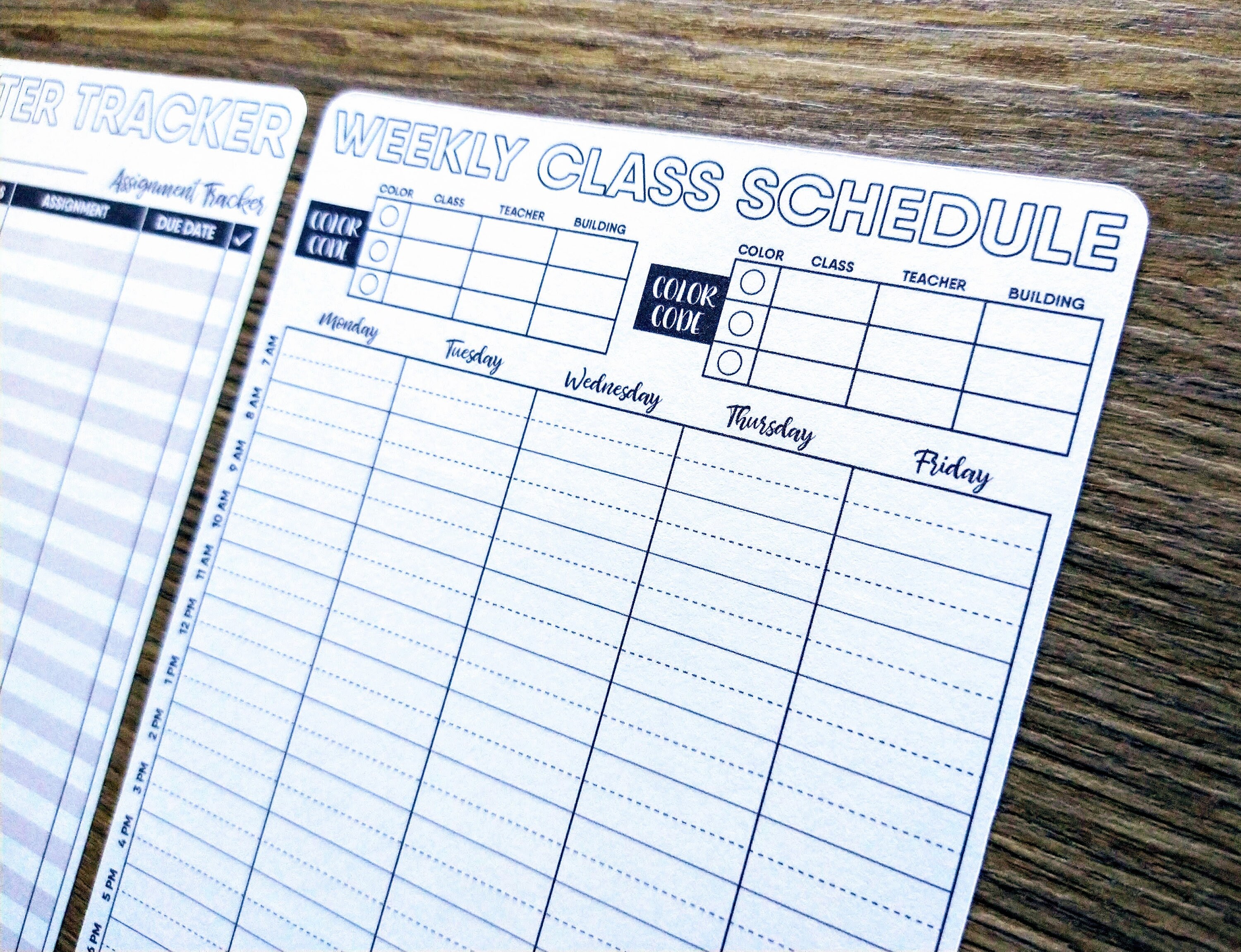 Digital Download Bundle SEMESTER TRACKER Two Pages A5 | Etsy