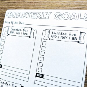 Sticker - QUARTERLY GOALS - A5 - Bullet Journal - Digital Design ...