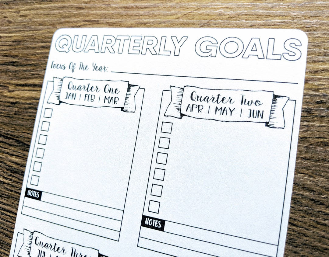 Digital Download - QUARTERLY GOALS - A5 - Bullet Journal - Digital ...