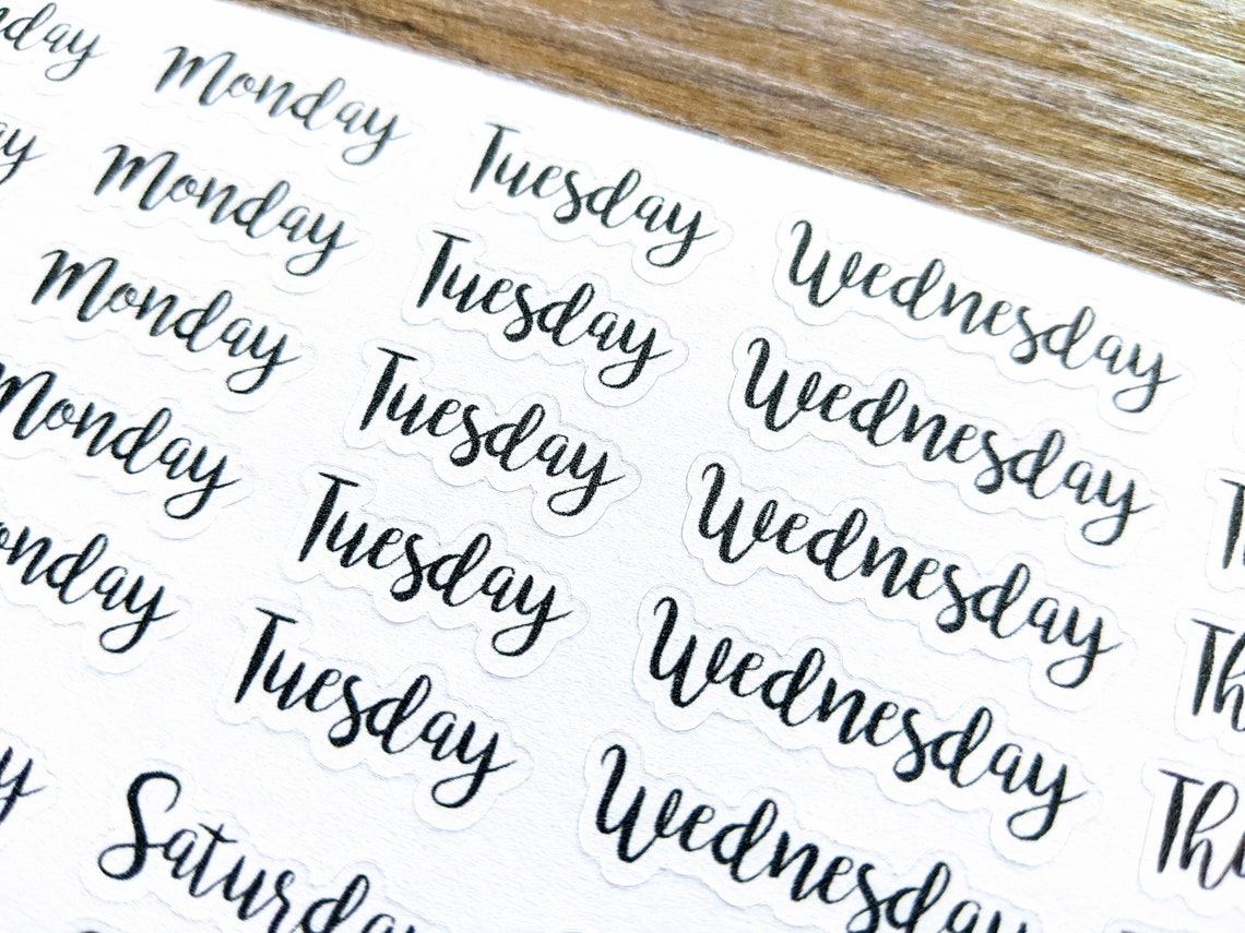 Sticker - DAYS 0F THE MONTH - Bullet Journal - Digital Design - Etsy