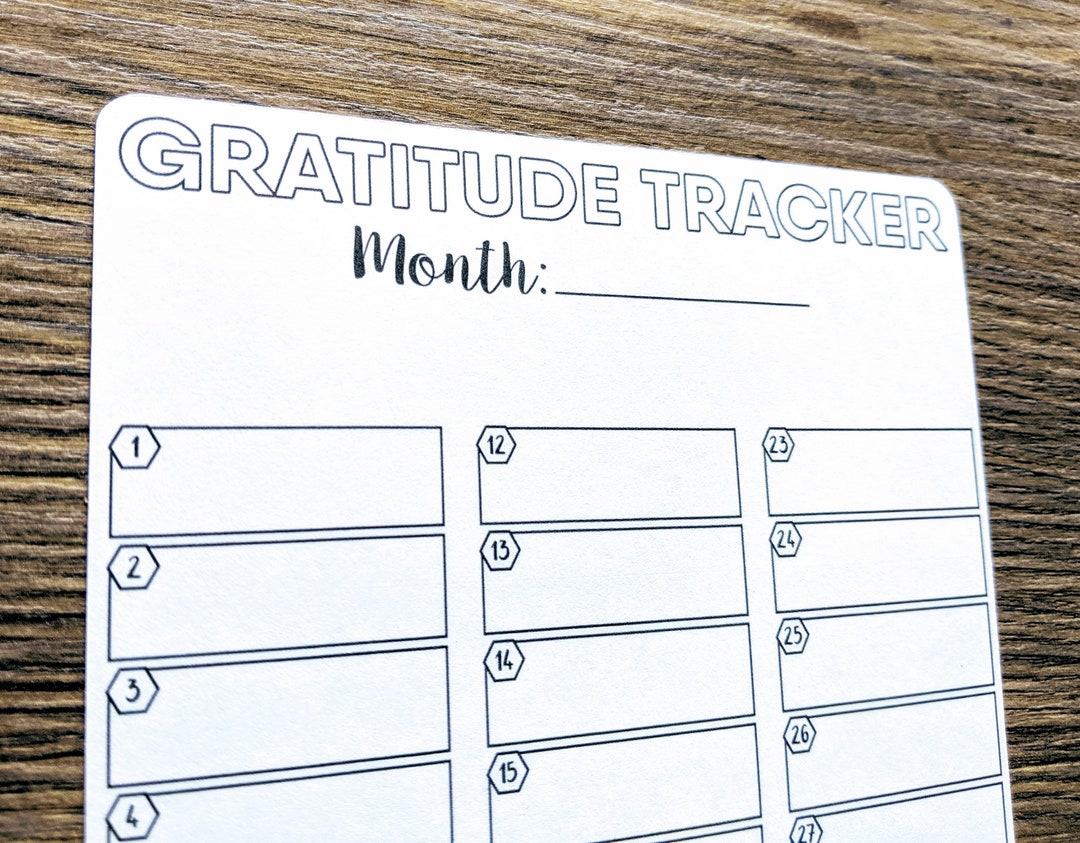 Sticker - 30-DAY GRATITUDE TRACKER - A5 - Bullet Journal - Digital ...