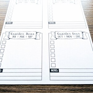 Sticker - QUARTERLY GOALS - A5 - Bullet Journal - Digital Design ...
