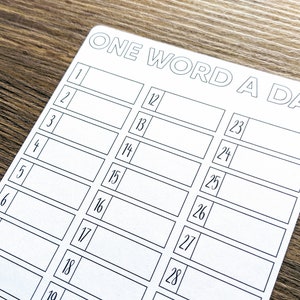 Digital Download 30-day ONE WORD A DAY A5 Bullet Journal Digital Design ...