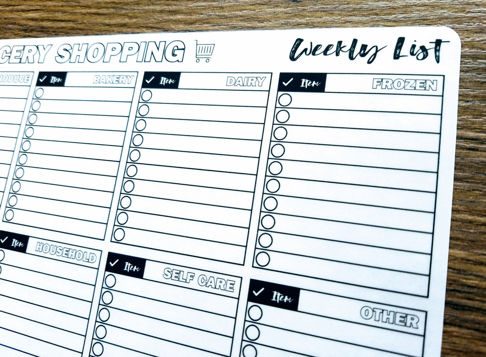 Digital Download GROCERY SHOPPING LIST A5 Bullet Journal | Etsy