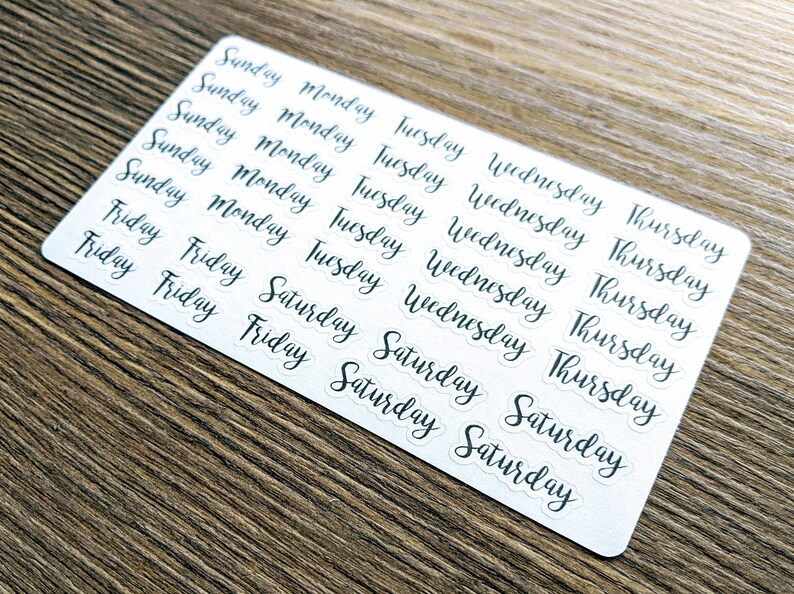 Sticker - DAYS 0F THE MONTH - Bullet Journal - Digital Design - Etsy