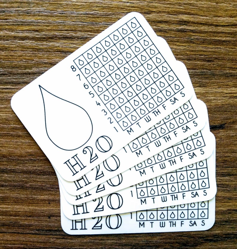 Sticker Bundle - WEEKLY WATER TRACKER - Monday-start - Bullet Journal ...