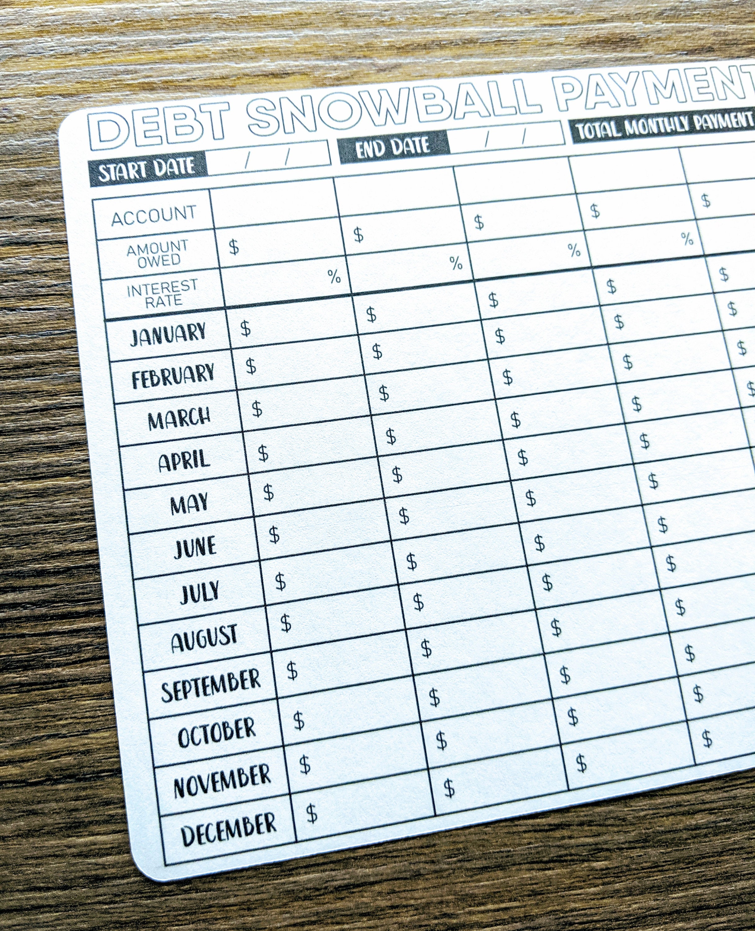 Digital Download DEBT SNOWBALL TRACKER A5 Bullet Journal | Etsy