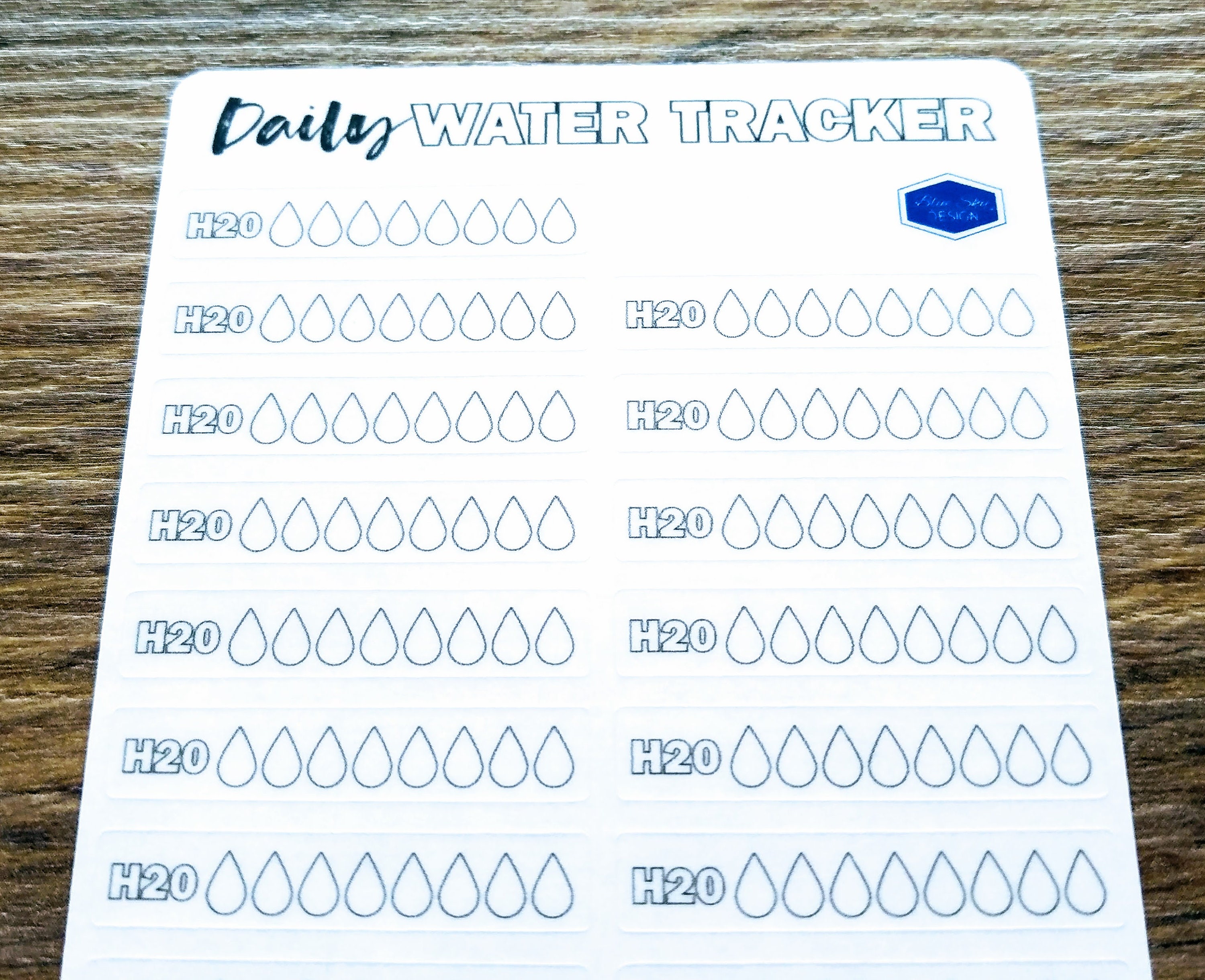 Sticker DAILY WATER TRACKER Bullet Journal Digital - Etsy