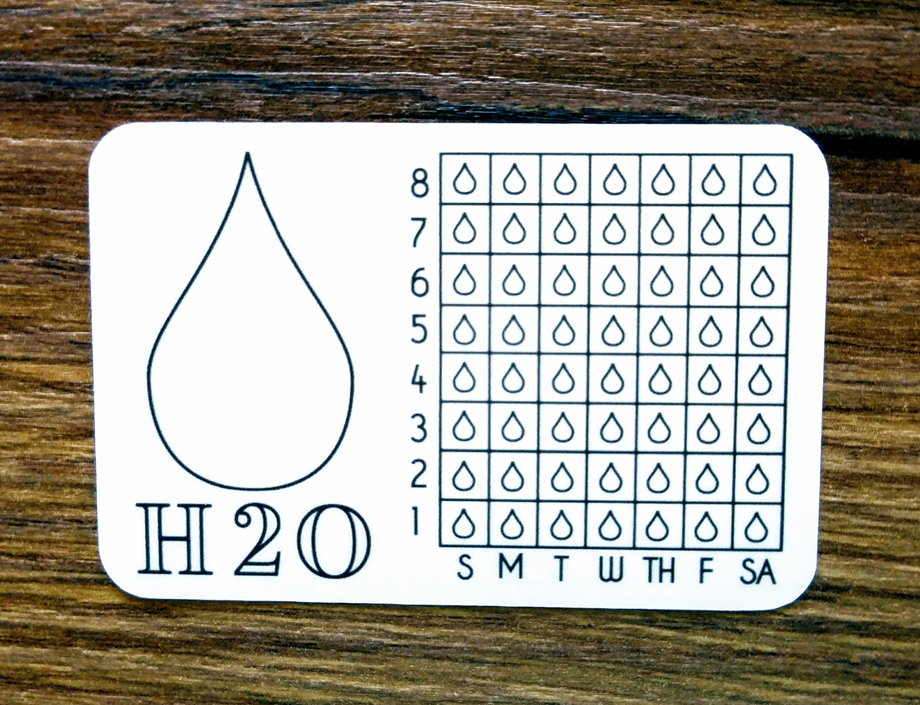 Sticker Bundle WEEKLY WATER TRACKER Sunday-Start Bullet | Etsy