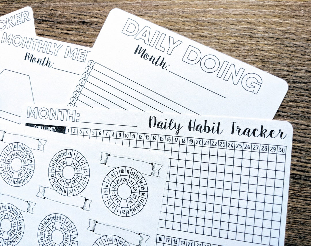 Digital Download Bundle - 30-DAY MONTHLY BUNDLE - A5 - Bullet Journal ...