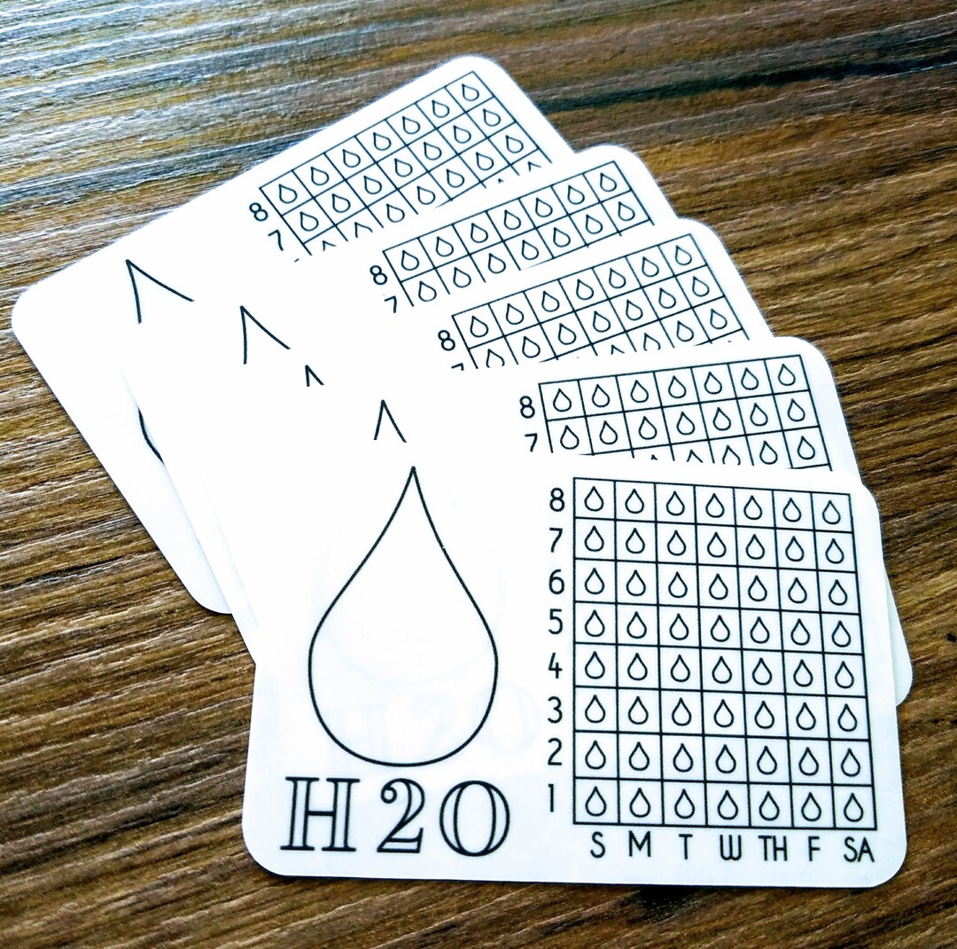 Sticker Bundle - WEEKLY WATER TRACKER - Sunday-start - Bullet Journal ...