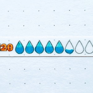 Sticker DAILY WATER TRACKER Bullet Journal Digital Design Matte Sticker ...