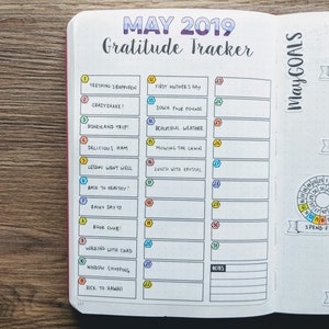 Digital Download - 30-DAY GRATITUDE TRACKER - A5 - Bullet Journal ...