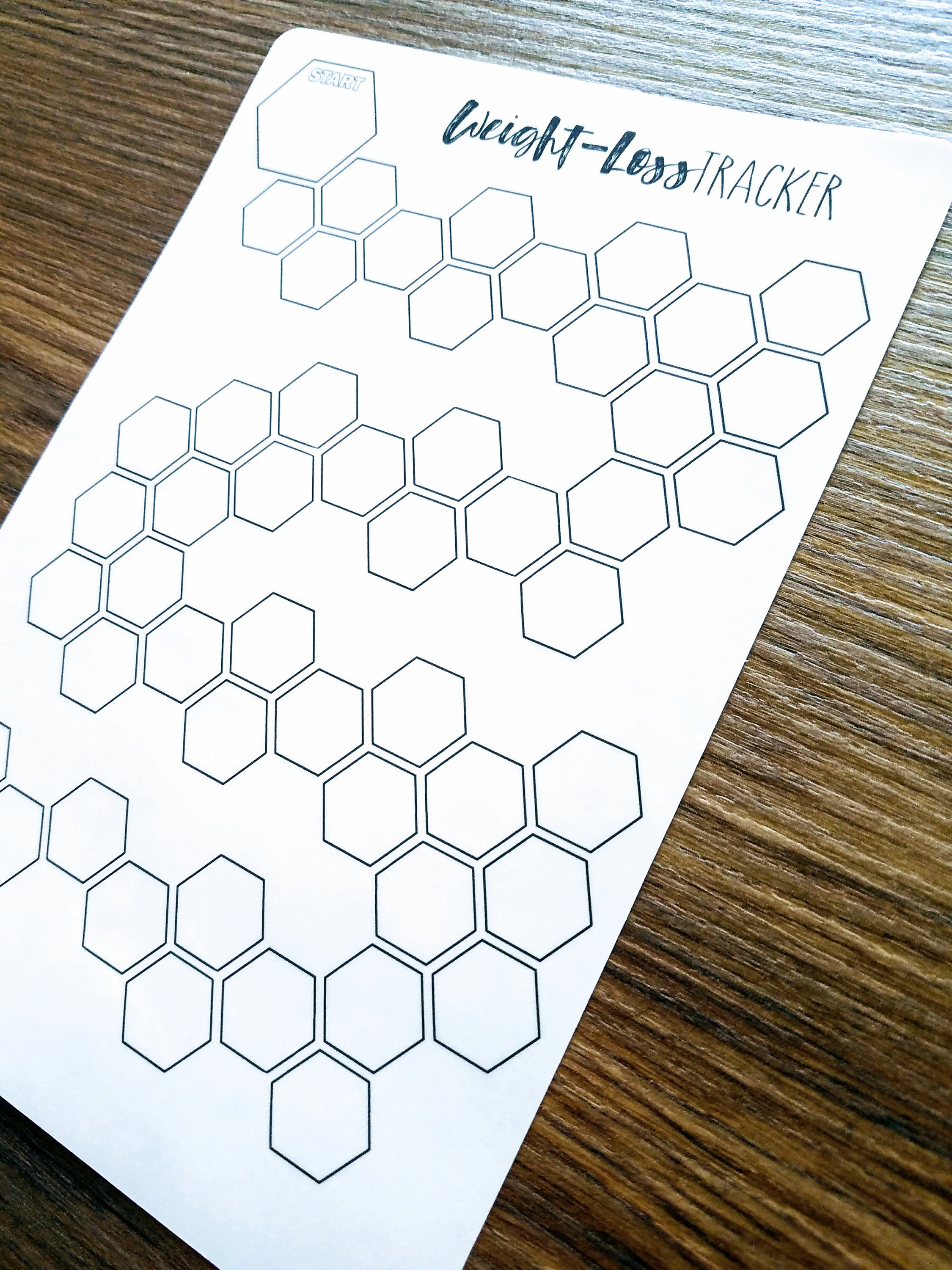 Sticker - HEXAGON WEIGHT-LOSS Tracker - A5 - Bullet Journal - Digital ...