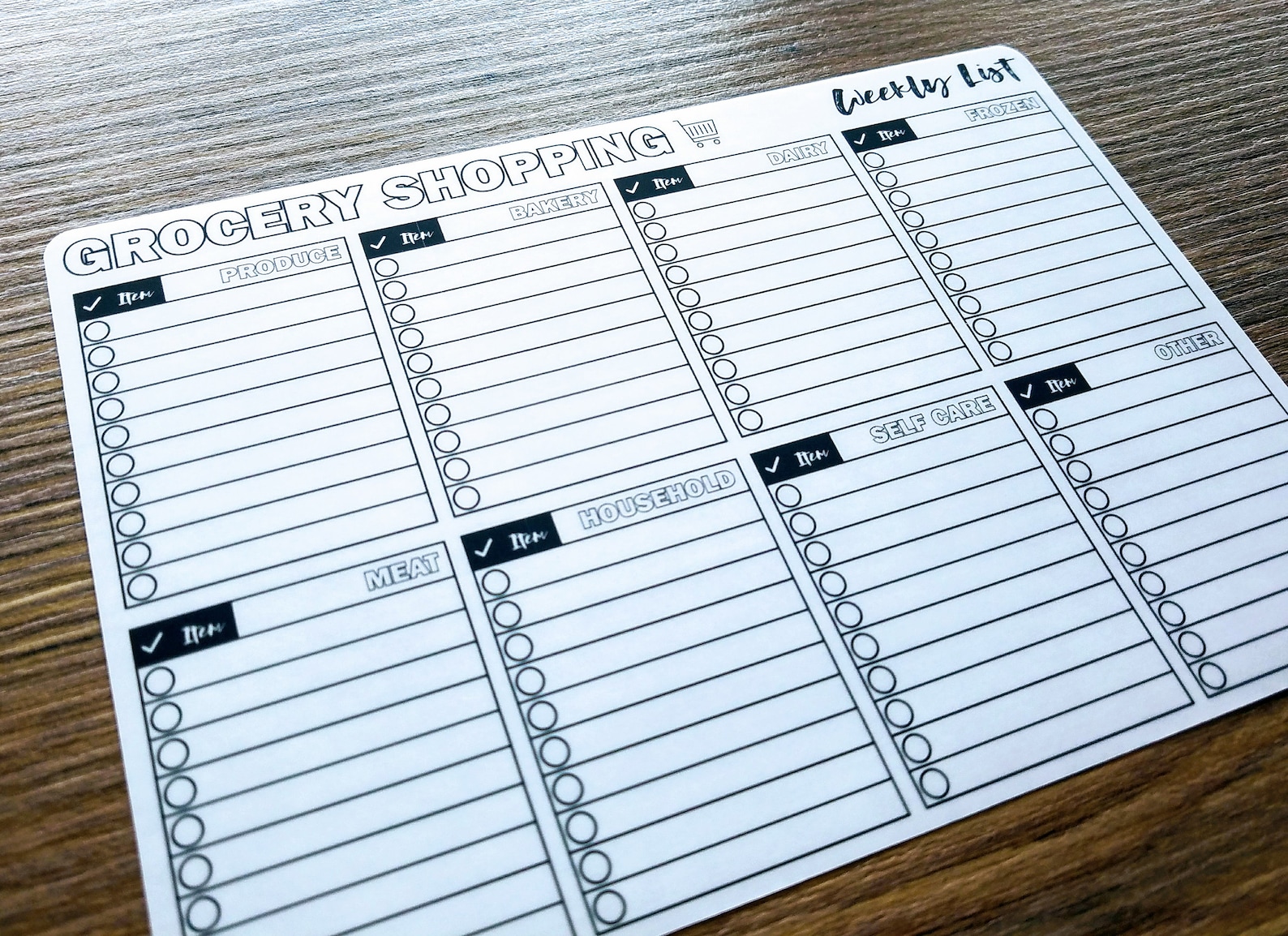 Digital Download GROCERY SHOPPING LIST A5 Bullet Journal | Etsy