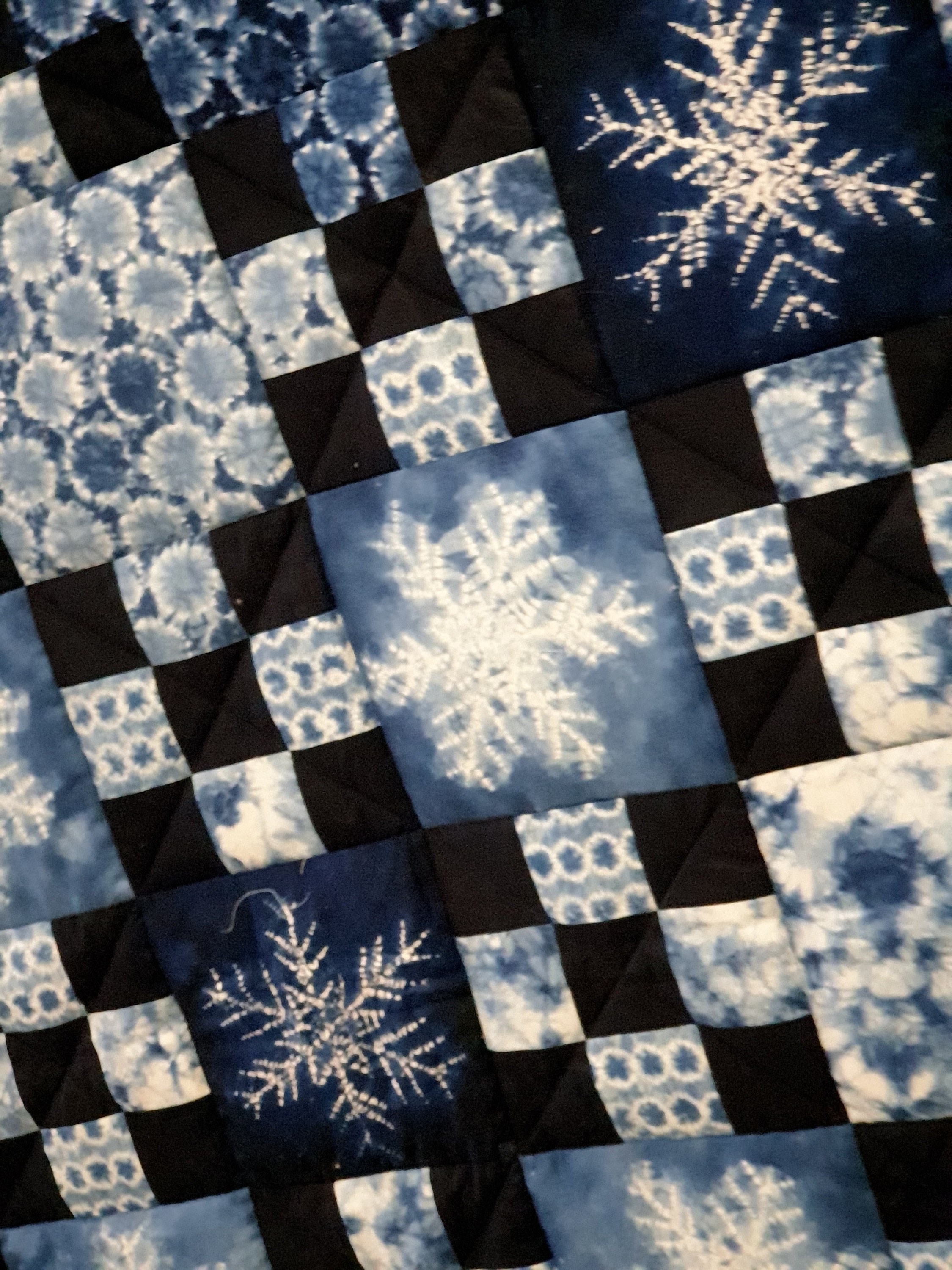 Blue Winter Quilt.modern Quilt Handmade Blanket Twin Size - Etsy