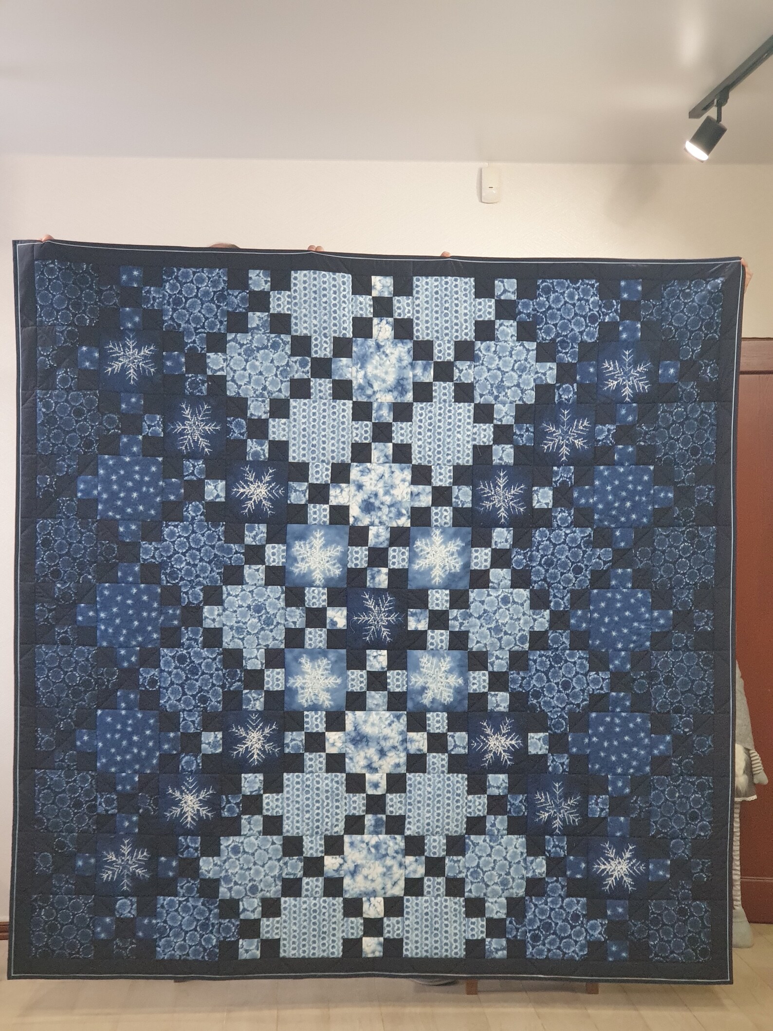Blue Winter Quilt.modern Quilt, Handmade Blanket, Twin Size - Etsy Canada