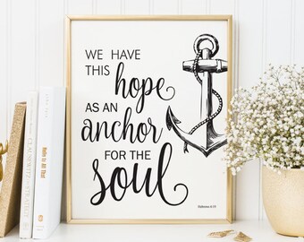 Nautical Theme Bible Verse Ocean Water Religious Home Decor - Etsy