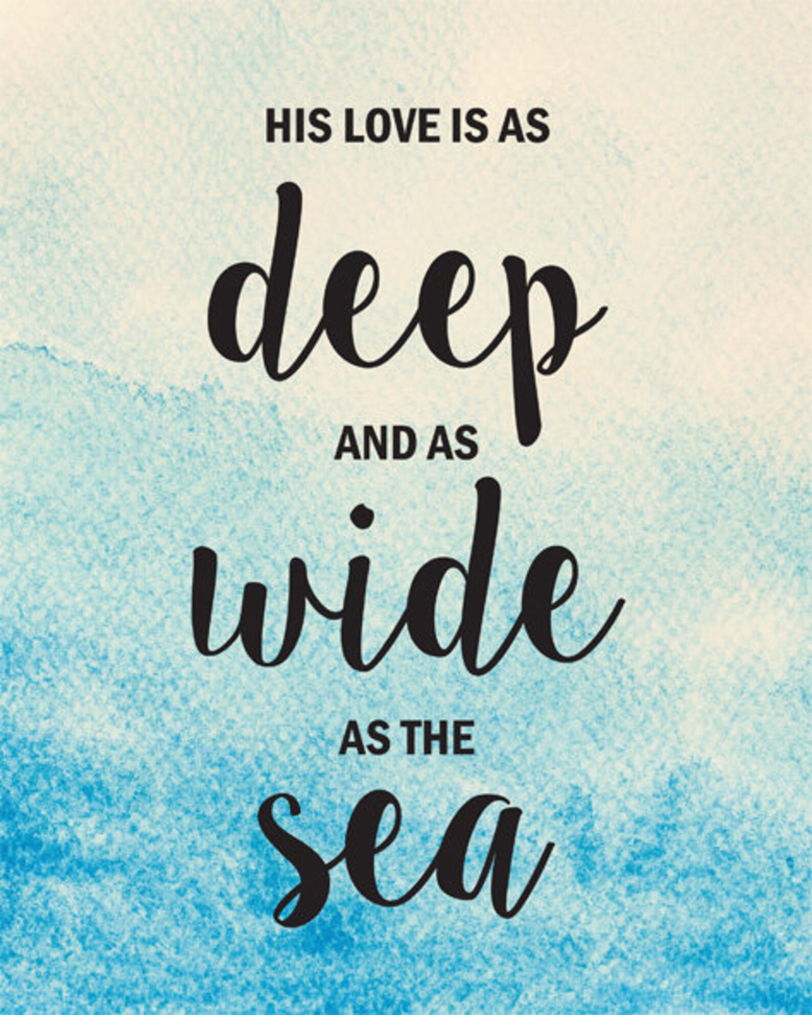 Christian Wall Art Print, Watercolor Bible Verse Poster, Scripture ...