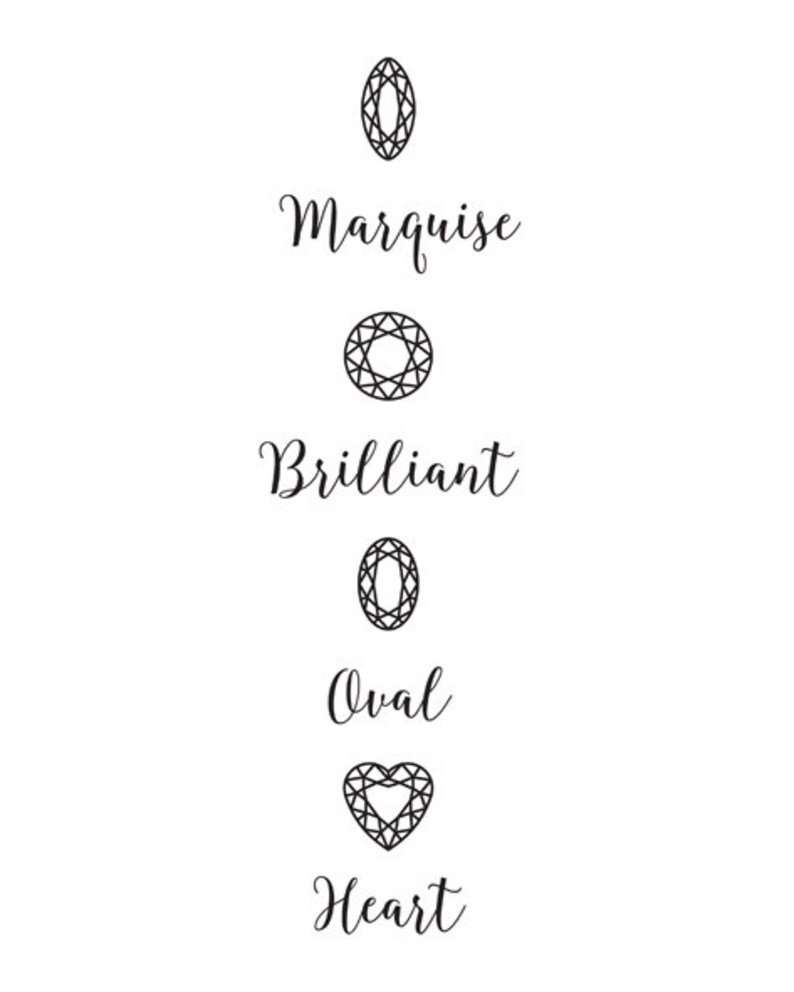 Wall Art Print, Diamond Cuts Printable Black & White Poster. Gift for ...