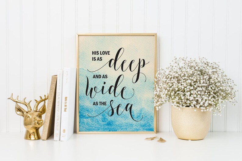 Watercolor Wall Art Print Printable Bible Verse Poster - Etsy