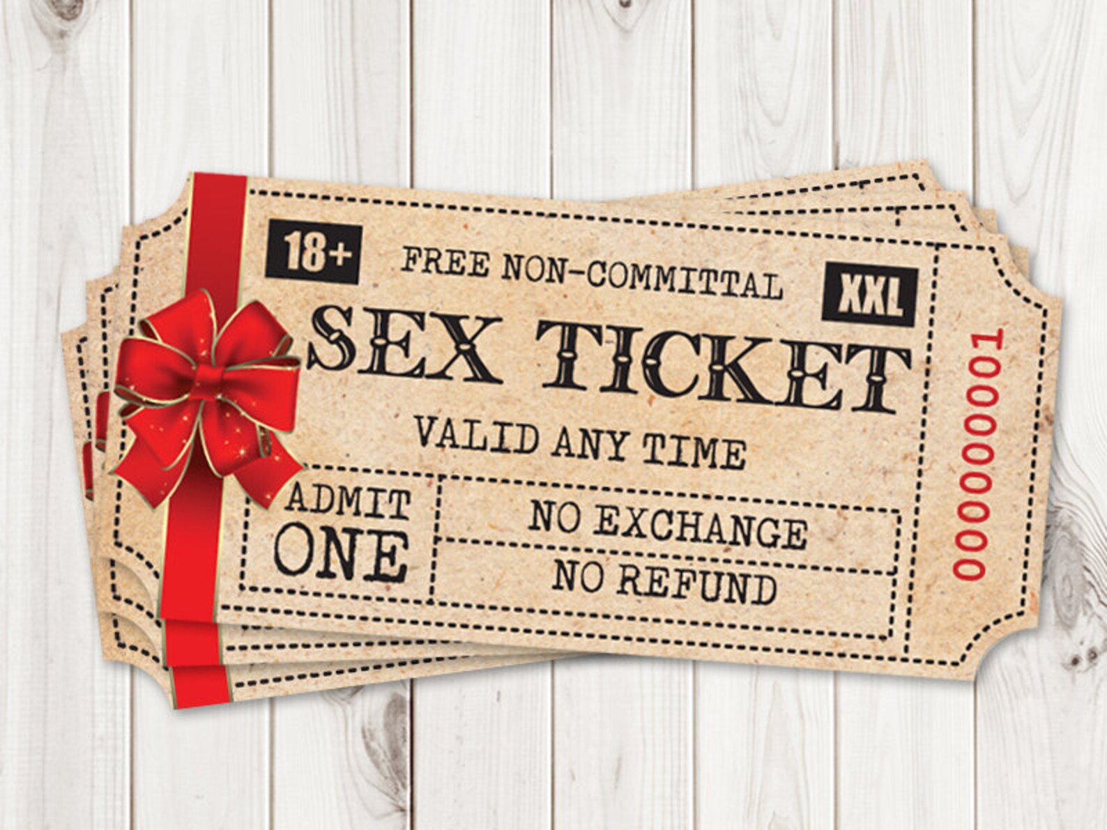 Christmas Gift For Him Printable Tickets Kinky Coupon For 