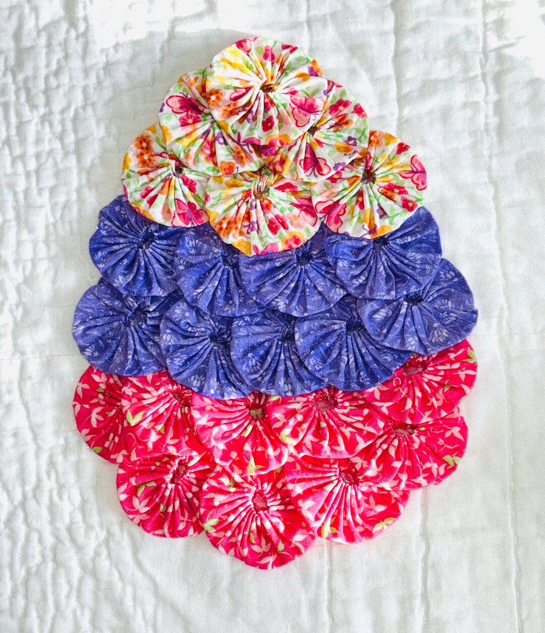 Handmade Easter Décor, Yo Yo Easter Egg Pillow, Yo-yo Pillow, Easter ...