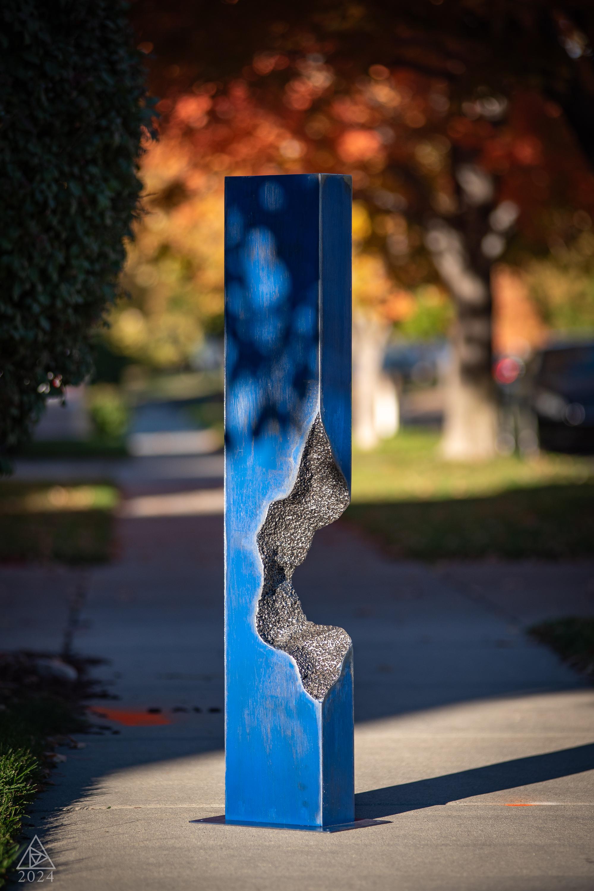 Erosion: Abstract Geometric Metal Sculpture. Modern Interior/exterior ...