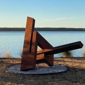 Abstract Monument: Geometric Metal Sculpture - Etsy