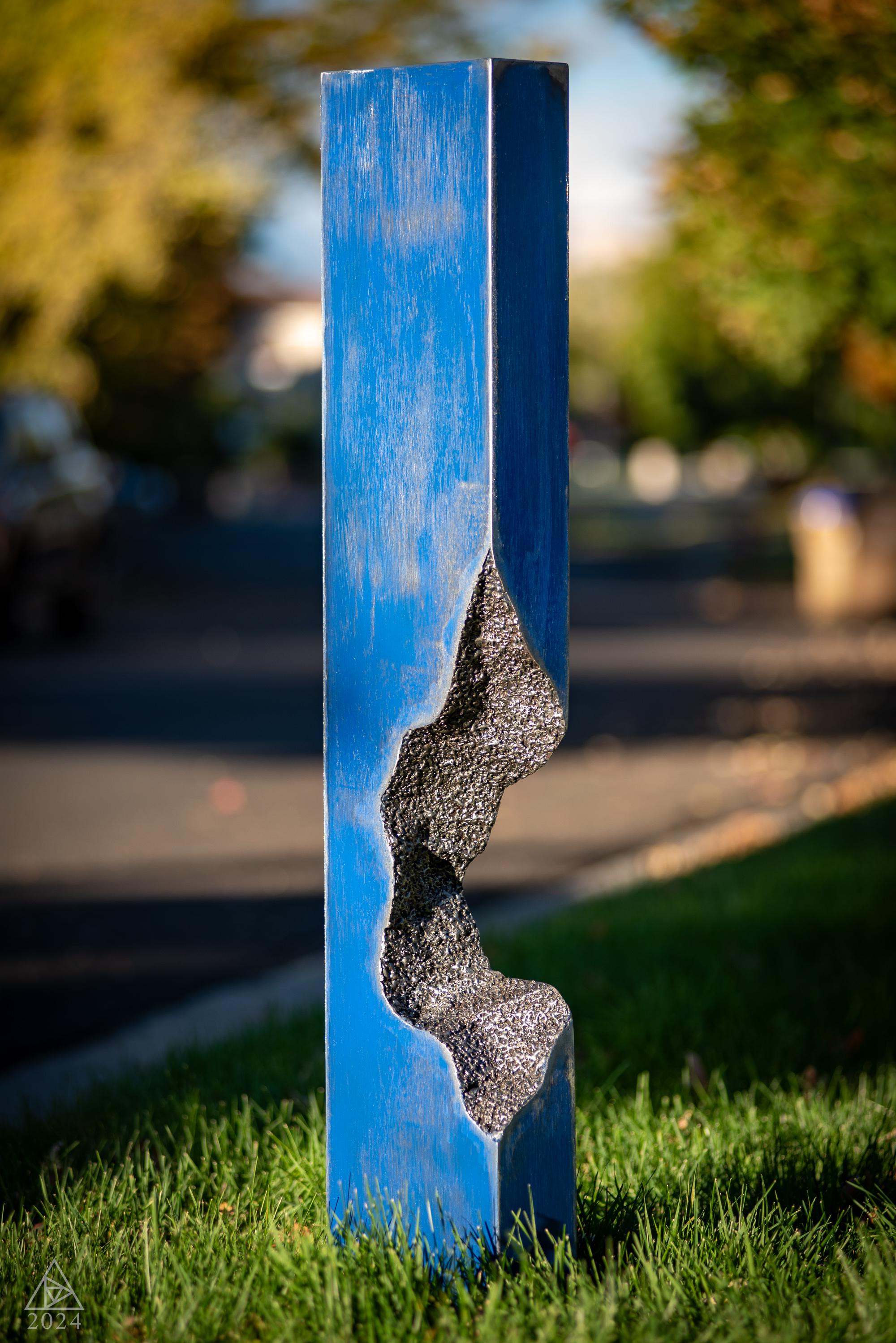 Erosion: Abstract Geometric Metal Sculpture. Modern Interior/exterior ...