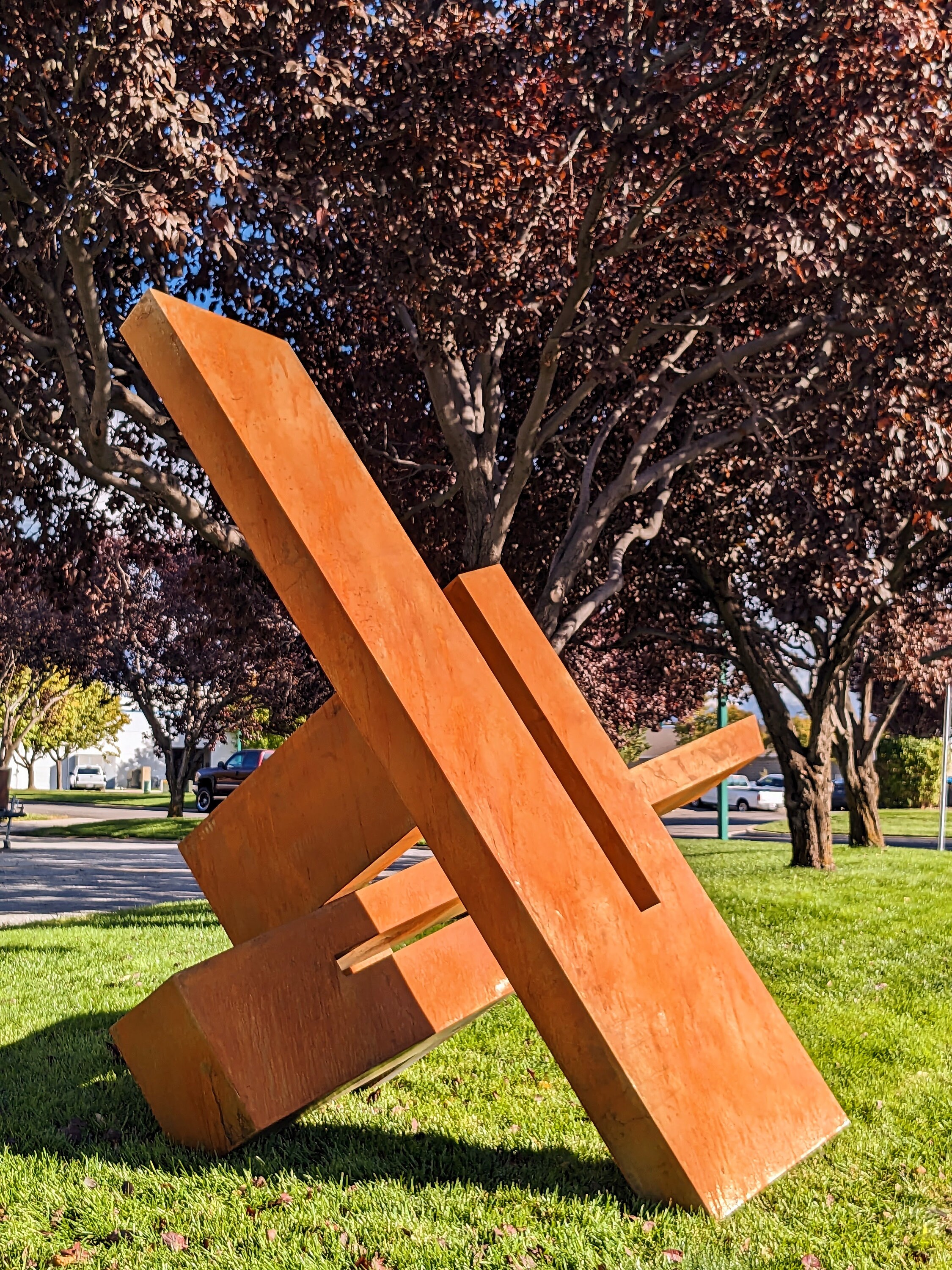 Abstract Monument: Geometric Metal Sculpture - Etsy