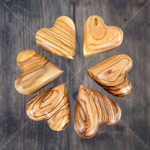 Olive Wood Heart, Olive Wood Hearts, Natural Olive Wood Carved Heart ...