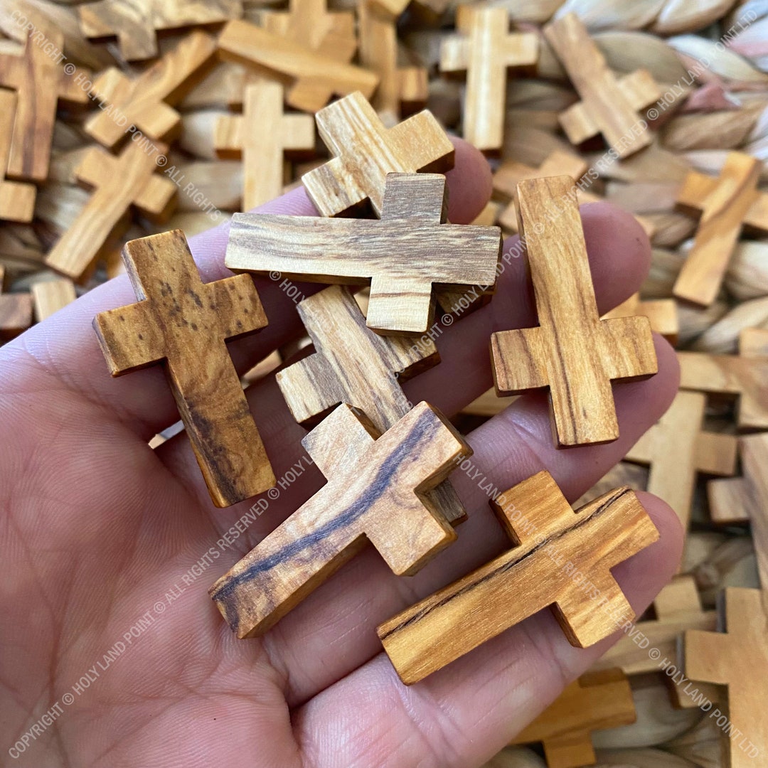 Natural Olive Wood Crosses, Holy Land Crosses, Necklace Crosses ...