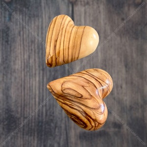 Olive Wood Heart, Olive Wood Hearts, Natural Olive Wood Carved Heart ...