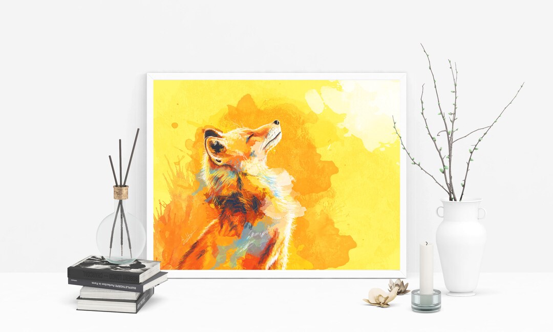 Fox Art Print, Cute Animal Prints, Fox Poster, Woodland Animals Wall ...
