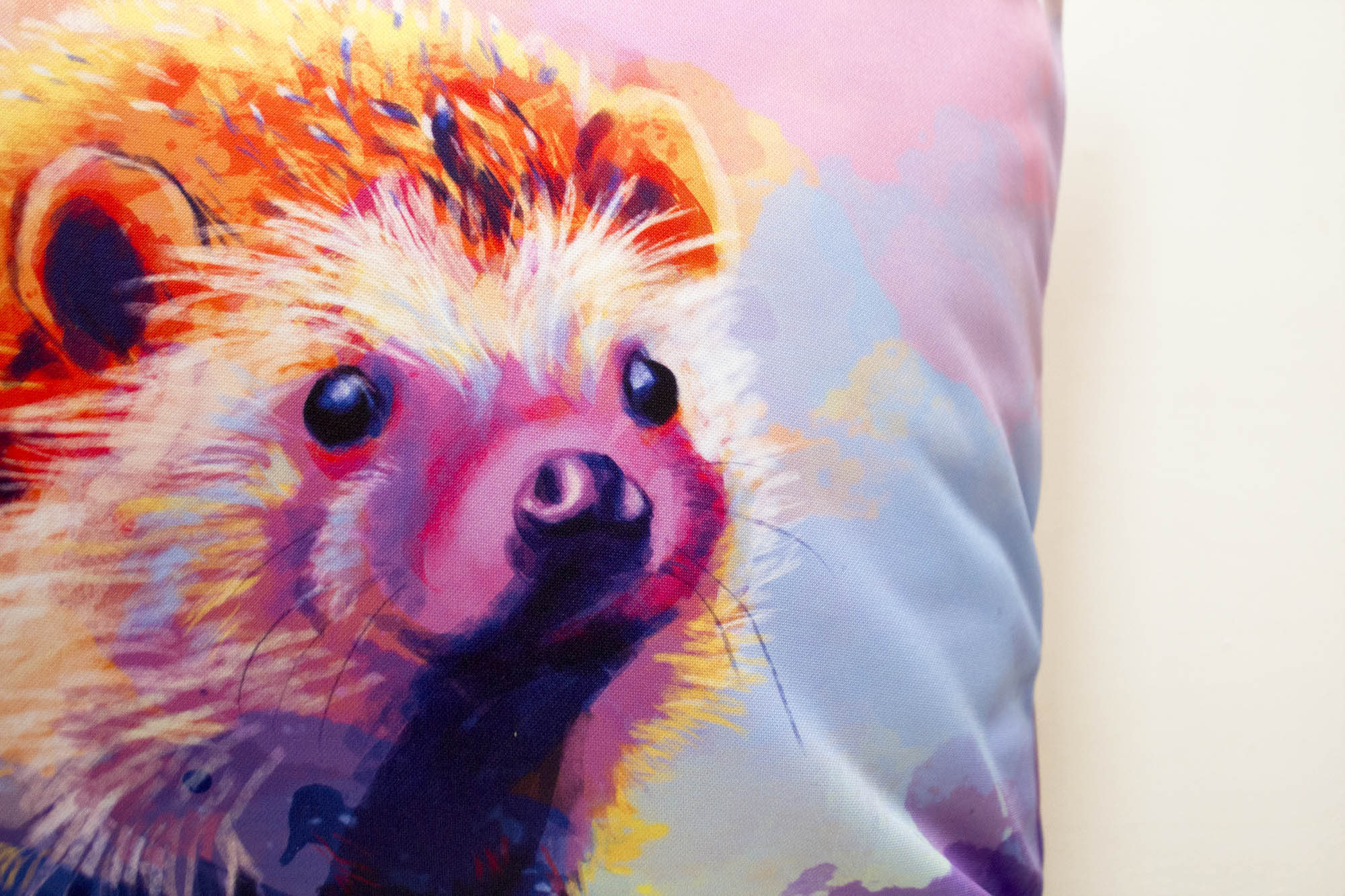 Cute Animal Pillow Cover 18x18 Polyester Hedgehog Pillow - Etsy