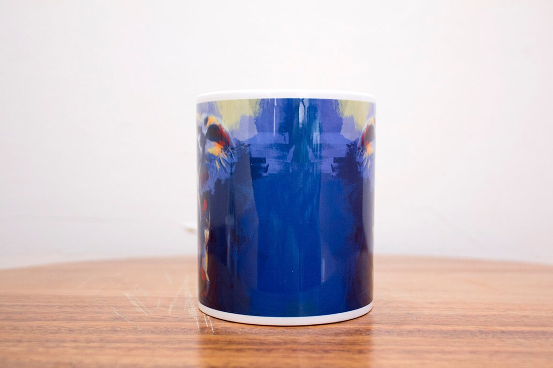 Elephant Coffee Mug Blue, Animal Ceramic Mug 11oz, Elephant Lover Gift ...