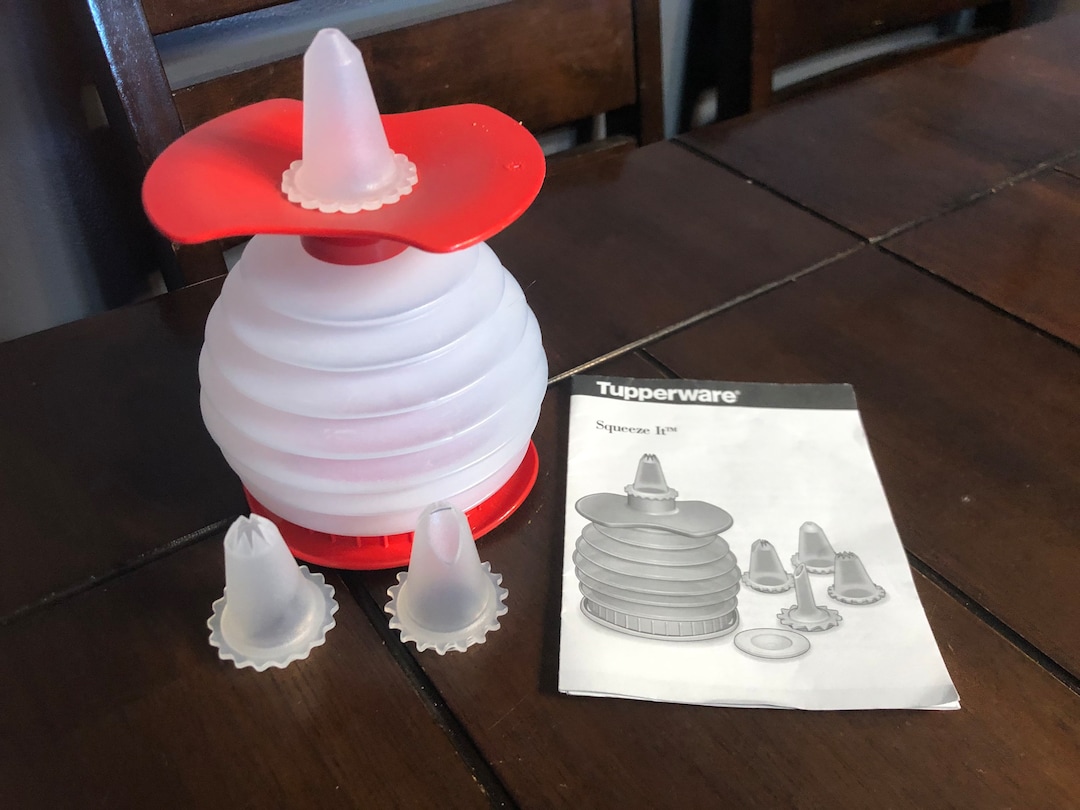 Vintage Tupperware Red Icing Squeeze Decorater Piping Set With - Etsy