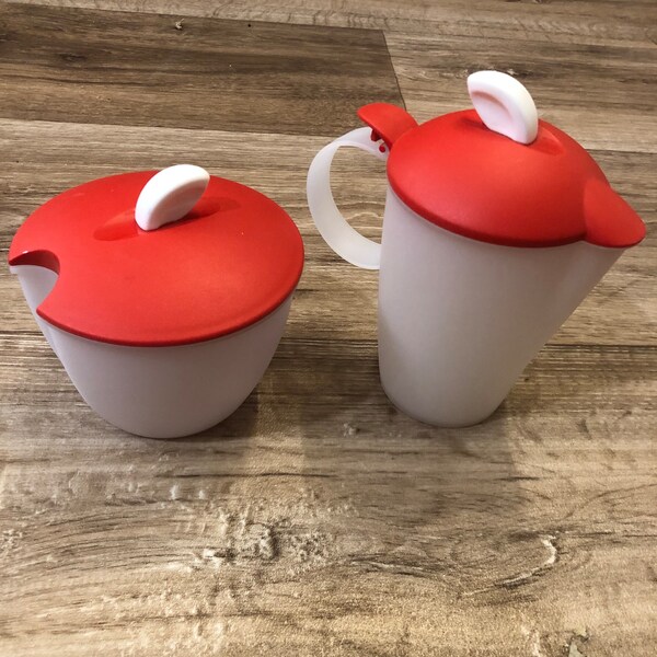 Tupperware Sugar and Creamer - Etsy