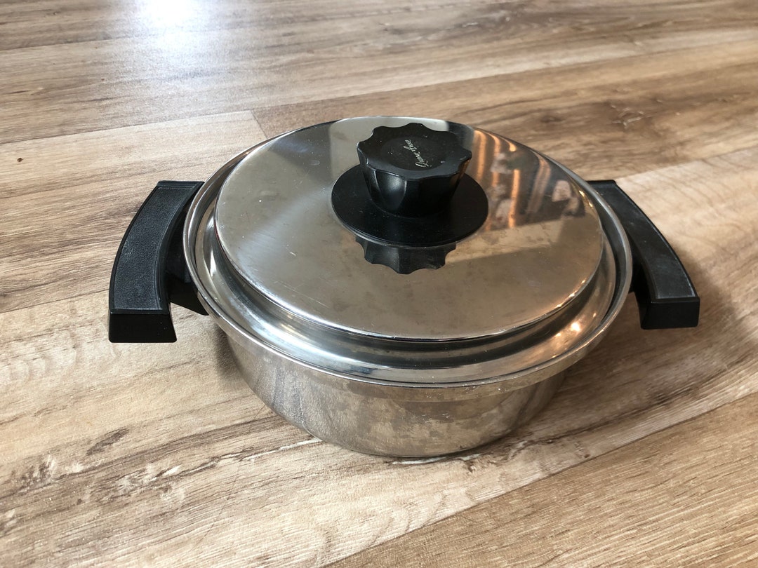 Vintage Queen Anne Lifetime Cookware Stainless Steel Pot With Lid ...
