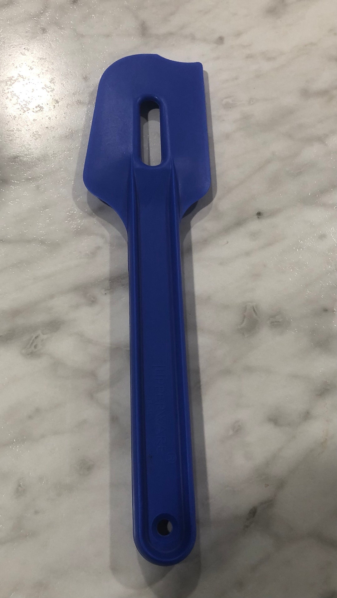 Vintage Tupperware Royal Blue Plate Bowl Spatula Paddle Scraper Rare ...