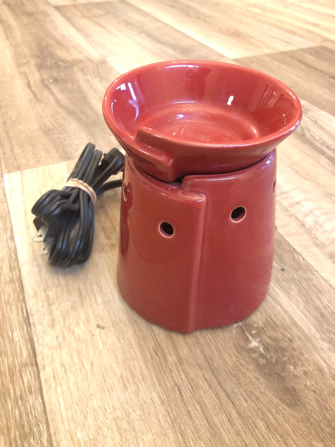 RARE Vintage Scentsy Brick Red Burnt Orange Tribeca Two Piece Scented ...