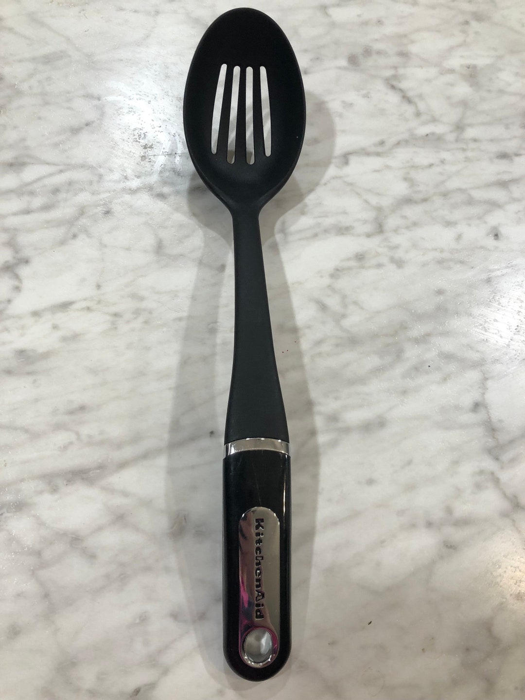 Vintage Kitchen Aid Kitchenaid Black Nylon Slotted Sturdy Serving Spoon ...