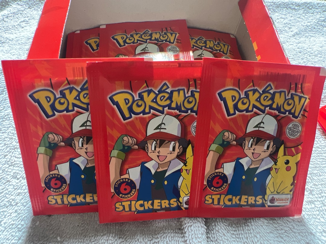 Vintage 1999 Pokémon Topps Series 1 Unopened 6 Count Sticker Packs - Etsy