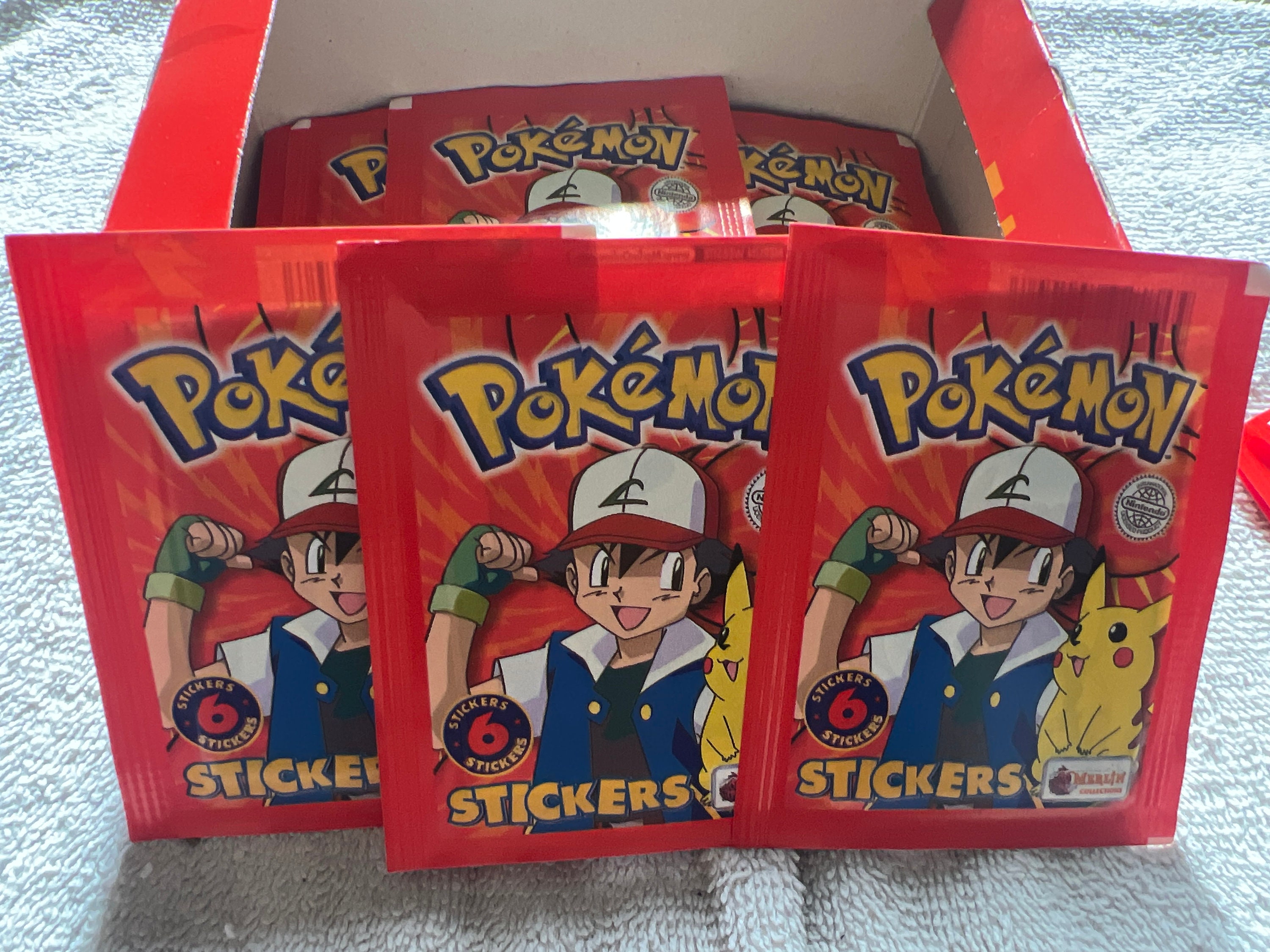 Vintage 1999 Pokémon Topps Series 1 Unopened 6 Count Sticker Packs - Etsy