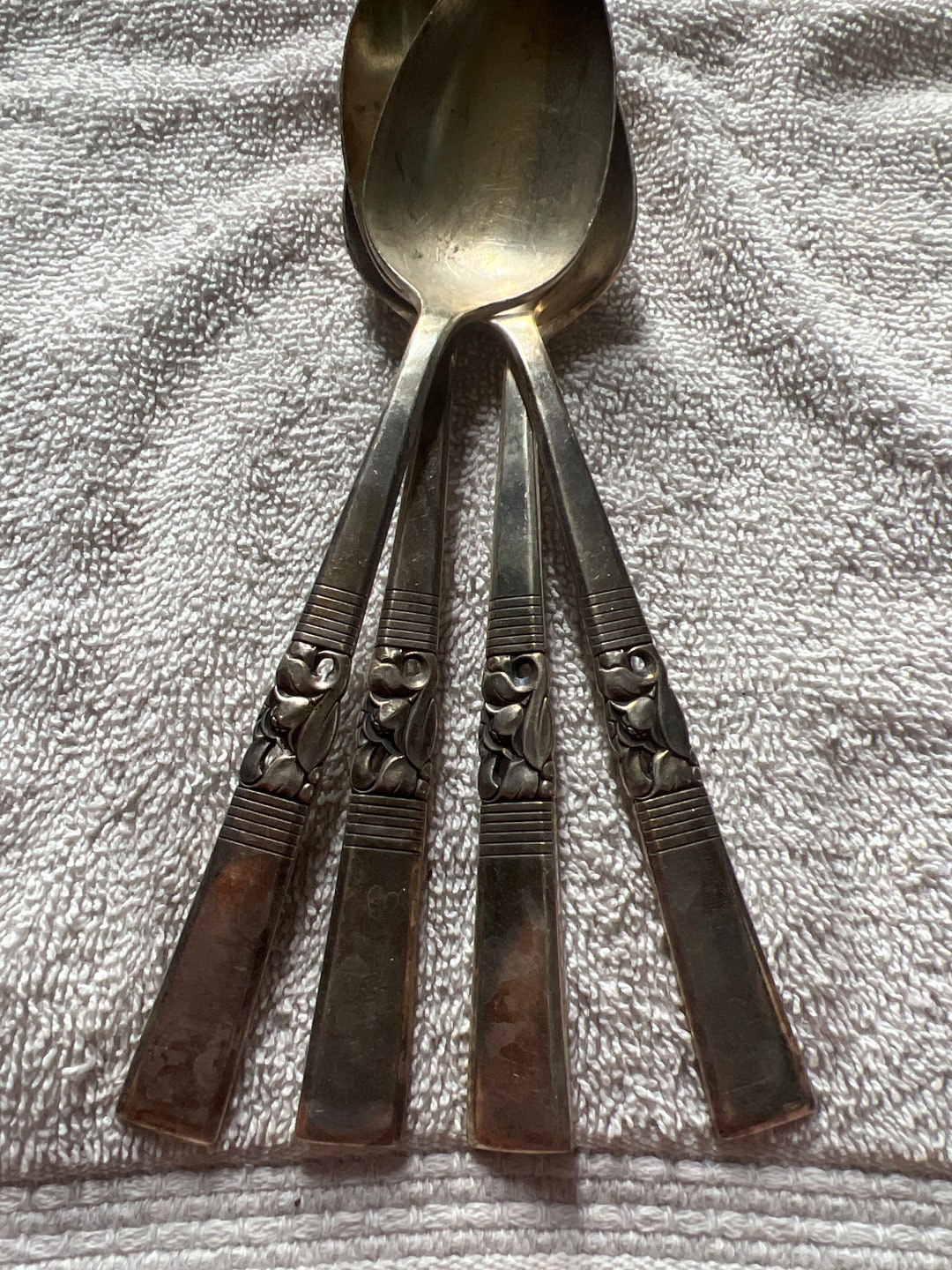 4 Vintage Silver Plated Community Oneida Serving Spoon - Etsy
