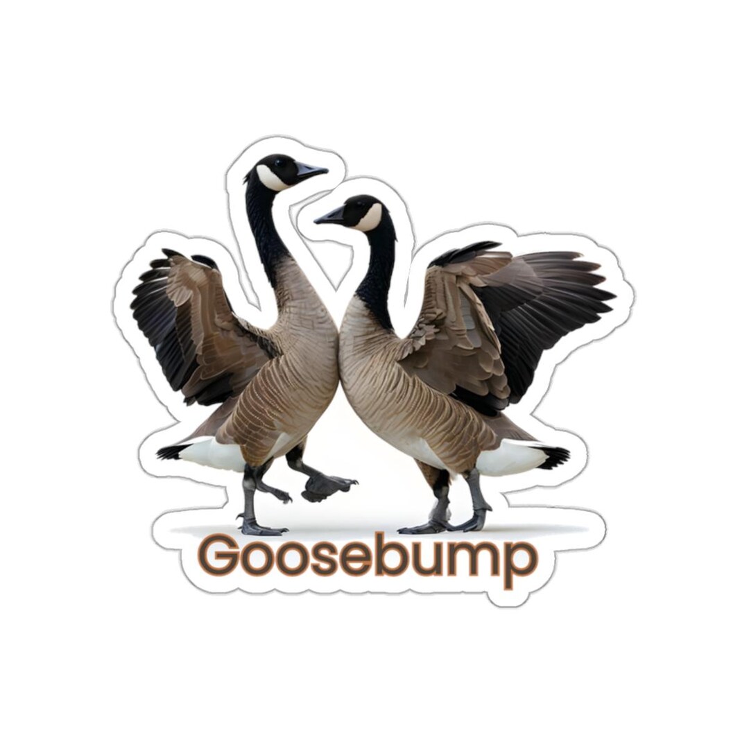 Die-cut Stickers - Goosebump Two Geese Bumping Chests Goose Hunter ...