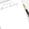 Personalized Modern Notepad, Personalized Calligraphy Notepad With ...