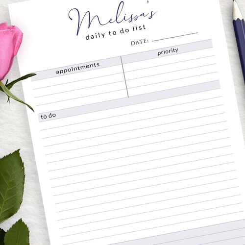 Personalized to Do List Notepad Custom Planner | Etsy