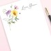 Personalized Summer Poppy Notepad, Watercolor Floral Stationery ...